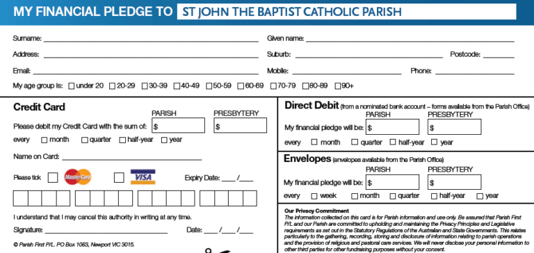 Parish Renewal Thank you and reminder – Pledge Cards are due Nov 8 ...